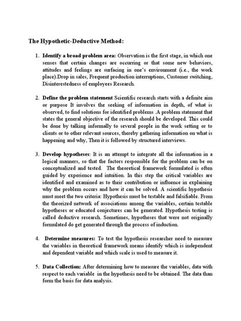 Hypothetic Deductive Method Pdf Hypothesis Falsifiability