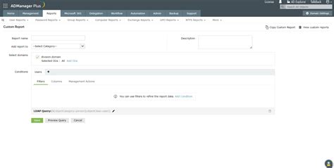 Create Custom Reports Using Admanager Plus