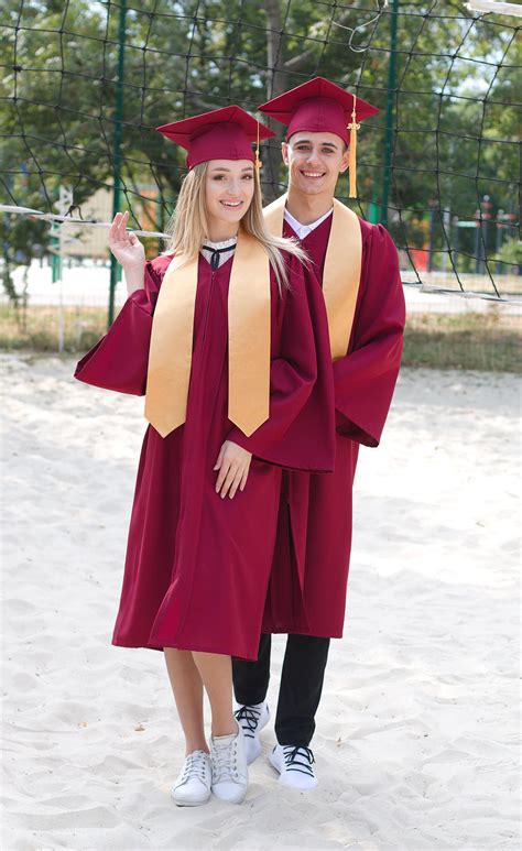 Matte Graduation Gown Set Graduation Gown Academic Dress Matte