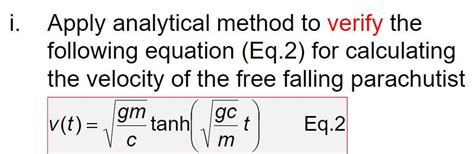 Solved Apply Analytical Method To Verify The Following