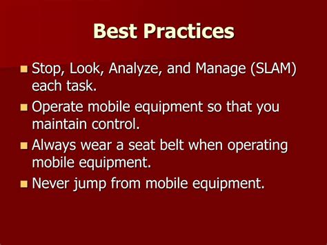 Ppt Mobile Equipment Safety Powerpoint Presentation Free Download