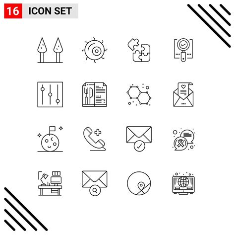 Editable Vector Line Pack Of 16 Simple Outlines Of Restaurant Food Solution Tools Ok Editable