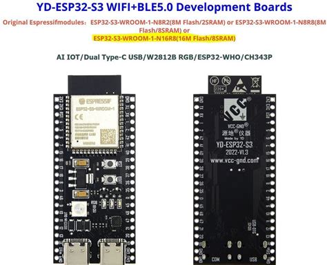 Esp32 S3 Development Board Devkitc 1 16mb Flash 8mb Psram Neu Und