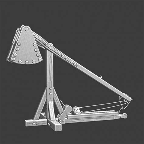 3d Printable Medieval Two Weight Catapult By Northern Crusades Miniatures