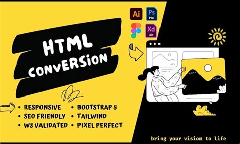 Convert Your Psd Figma Sketch Xd Ai To Responsive Html Css Bootstrap By Web Dev Khalid Fiverr