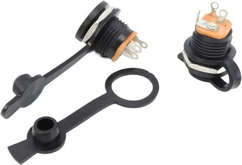 Amazon Com WUZDPRCJ DC 022 DC Power Female Mount Panel Connector Socket Dustproof Cap Cover