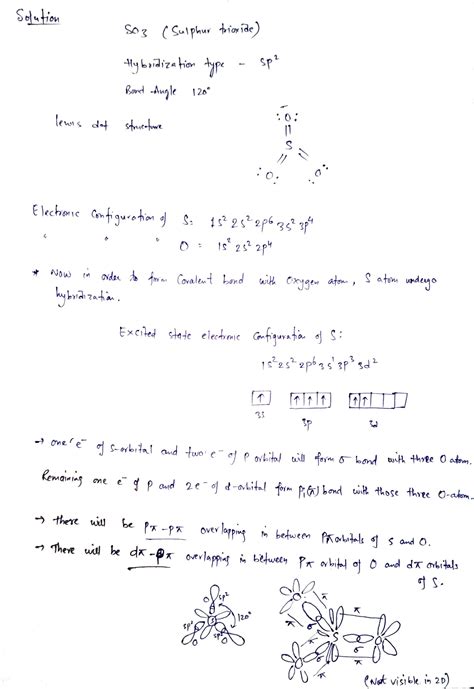 [solved] write the hybridization scheme for the so3 molecule including