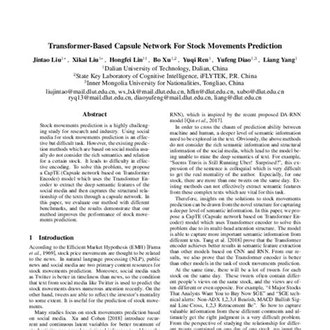 Transformer Based Capsule Network For Stock Movement Prediction Acl