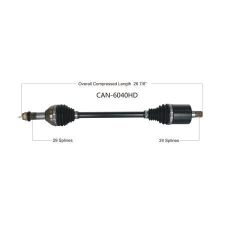 Wide Open Heavy Duty Cv Axle For Can Am Hd Rear Lr Commander 800 1000