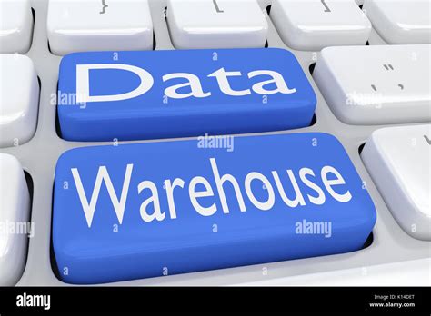 3d Illustration Of Computer Keyboard With The Script Data Warehouse
