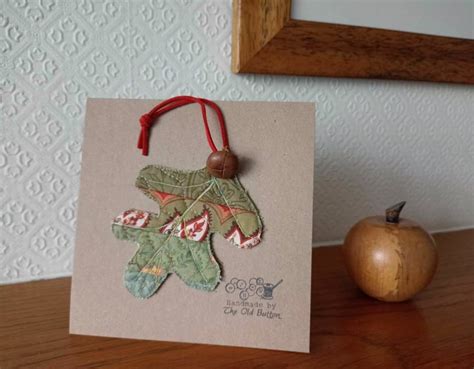 Oak Leaf Memory Keepsake Upcycled Vintage Gra Folksy