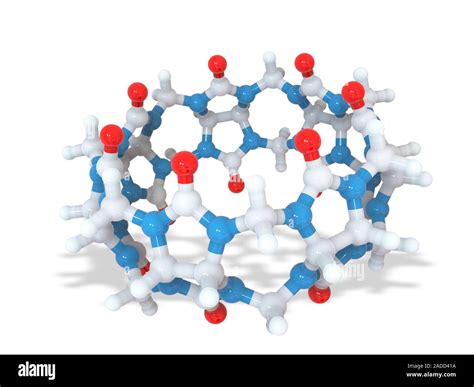 Cucurbituril Cyclic Macromolecule Molecular Model Of The Macrocycle Cucurbit 7 Uril Which