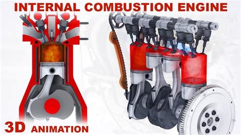 4 Stroke Motorcycle Engine Animation