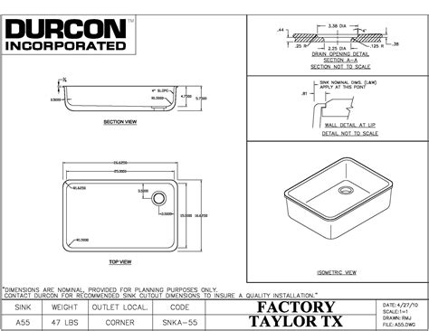 Durcon A55 Black Sink 25x15x48 Drop In Ssi Surfaces