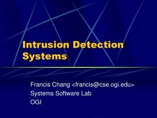 PPT - Intrusion Detection Systems PowerPoint Presentation, free ...