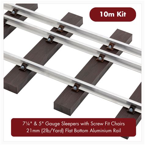 10m 32ft 7¼ And 5 Gauge Track Kit With 21mm 2lb Yard Aluminium Rail