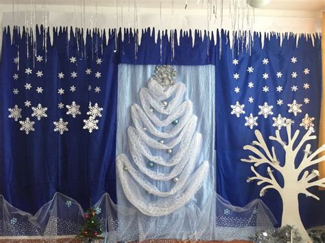 Украшение зала к Новому году 2021 Сценические декорации Украшения Новый год