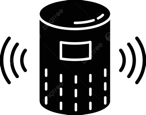 Wireless Smart Speaker Icon With Voice Command And Virtual Assistant Vector Dynamic Logo