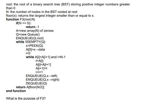 Solved Root The Root Of A Binary Search Tree BST Storing Chegg Com