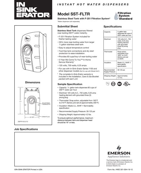 Insinkerator Sst Fltr Users Manual