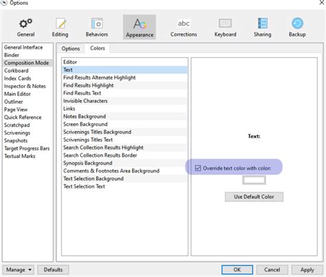 Composition Mode Text Color Override Ignored Scrivener For Windows Literature Latte Forums