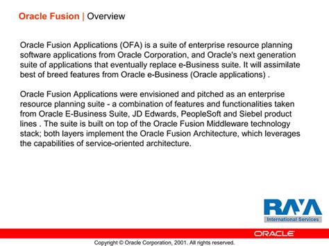 Oracle Fusion And Cloud Applications Overview Ppt Cloud Computing Internet