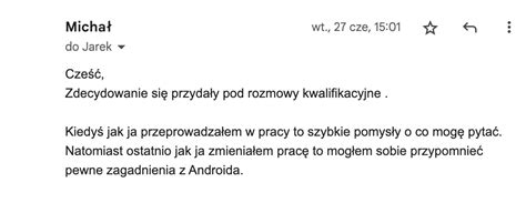 android interview pro jarosław michalik