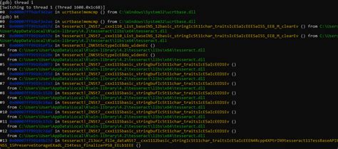 Tesseract Hangs In Std Regex When Loading In UCRT With Native UTF Locale On Windows Issue