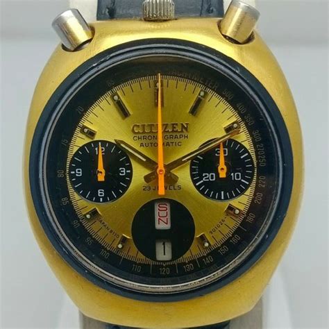 Vintage Citizen Bullhead Chronograph Automatic 67 9020 Mens Watch
