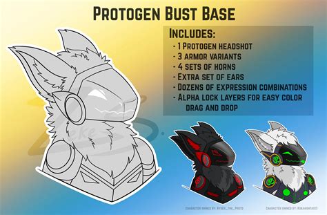 Protogen Bust Icon Base Etsy