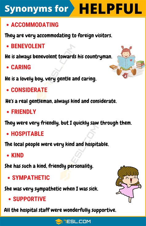 100 Synonyms For Helpful With Examples Another Word For “helpful” • 7esl