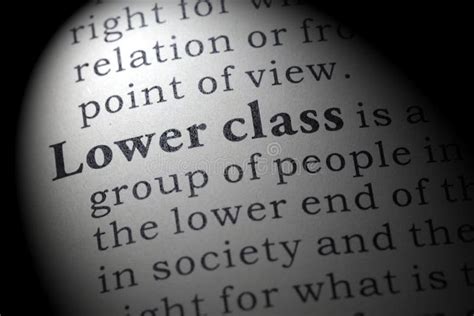 Definition Of Lower Class Stock Image Image Of Concept 102119217