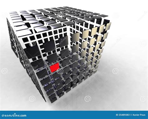 Cube Decomposed Stock Illustration Illustration Of Computer 25489383