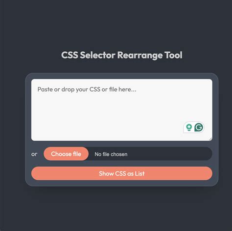 Css Selector Rearrange Tool This Tool Helps To Reorder Css Selectors