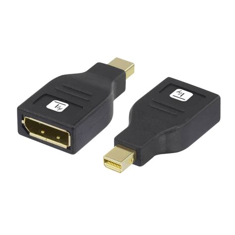 DisplayPort F / Mini DisplayPort M (Thunderbolt) 4K Adapter Black ...