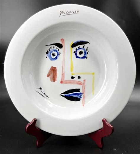 Pablo Picasso Face Sculpture Limited Edition Porcelain Decorative Plate