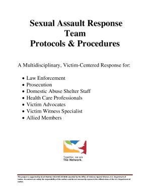 Fillable Online Protocols And Guidelines For Sexual Assault Response Teams Fax Email Print