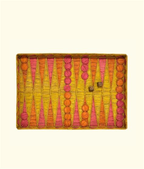 Backgammon Set Orange Pink