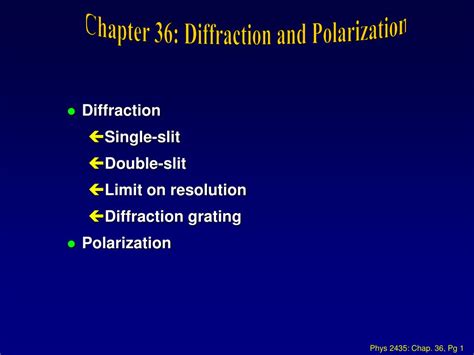PPT Chapter Diffraction And Polarization PowerPoint Presentation ID
