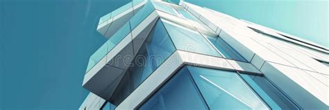 Bold Geometric Shapes Forming A Modernist Apartment Building Stock