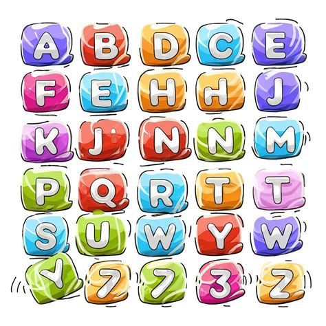 Ilustración Vectorial 2d Para Crear Un Diseño Para Las Letras De La