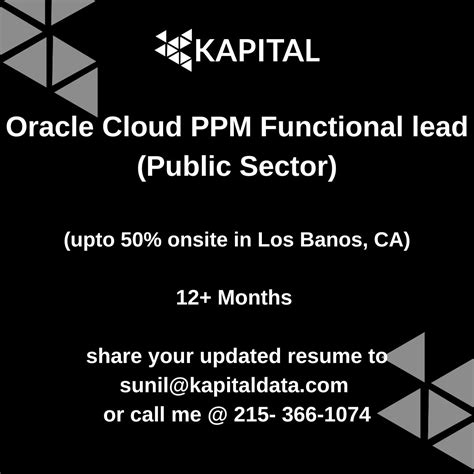 Sunil Beesetty On Linkedin Hiringnow Oracleppm Oraclecloudppm Ppm Projects Califoniajobs…