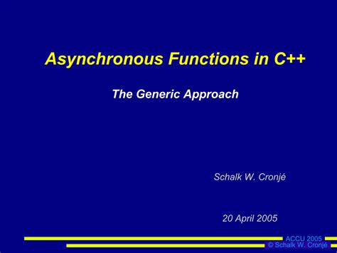 Asynchronous Functions In C Pdf