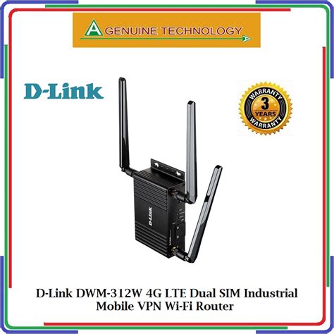 D Link DWM 312W 4G LTE Dual SIM Industrial Mobile VPN Wi Fi Router 3 Years Warranty Shopee
