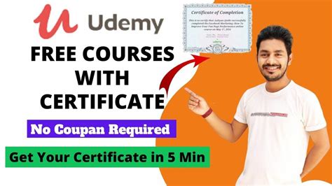 Udemy Free Learning Get Udemy Certificate Of Course Completion For Free UdemyCoupon