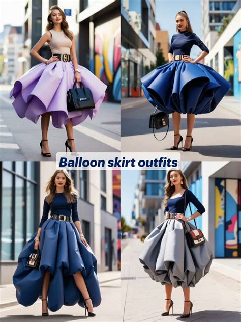 Balloon Skirt Puff Skirt Outfit Poofy Skirt Puffer Aesthetic Idea