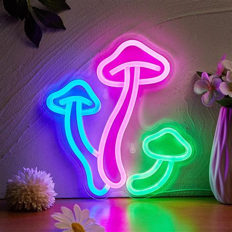 Led Neon Mushroom Cute Neon Sign Usb Powered Neon Signs Night Light
