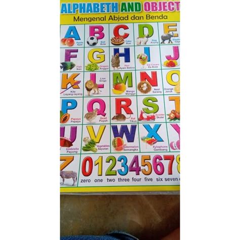 Jual Poster Alphabet And Object Shopee Indonesia