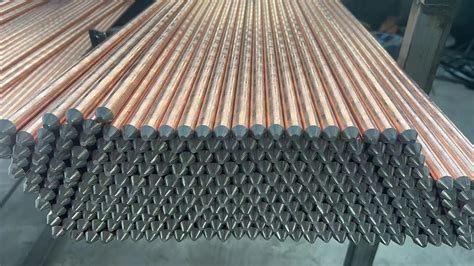 16mm Pointed Copper Bonded Steel Ground Rod 3m Long For Sturdy