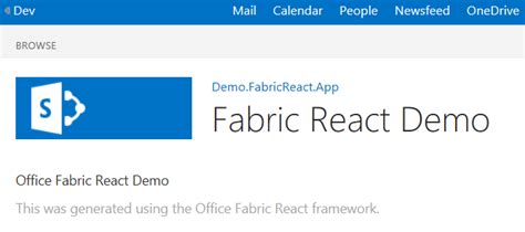 Sharepoint App Fabric Ui And React Part Of